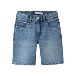 name it Jungen Jeansshorts "NKMRYAN REG L DNM SHORTS 6750-DM NOOS", blau, Gr. 116, unifarben, Denim/Jeans, Obermaterial: 100% Baumwolle, Jeans,
