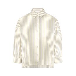 Cartoon Damen Klassische Bluse "Damen mit Raffung"cream, khaki, Gr. 38, Obermaterial: 77% Baumwolle, 20% Polyamid, 3% Elasthan, Blusen