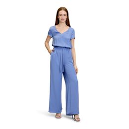 Vera Mont Damen Overall "Damen unifarben", blau, Gr. 36, Obermaterial: 100% Polyester, Overalls, Design