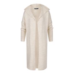 CLOUD 5IVE Damen Strickjacke "CLOUD 5IVE Longform knit cardigan with hood"beige, Gr. M, unifarben, 100% Polyacryl, Strickjacken