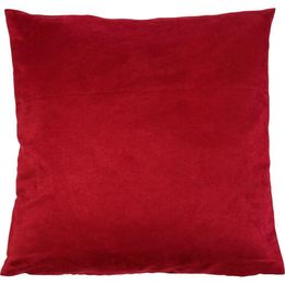 G&ouml;zze Dekokissen G&Ouml;ZZE, B:40cm L:40cm, rot, Obermaterial: 100% Polyester, Dekokissen_Sitzkissen_Kissenh&uuml;llen, "Alcatraz", in Wildlederoptik