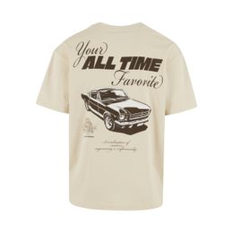 MisterTee Herren T-Shirt "MisterTee All Time Favorite Oversize Tee"sandwei&szlig;, Gr. S, bedruckt, 100% Baumwolle, Shirts
