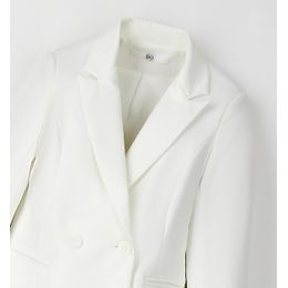 IDO M&auml;dchen Blusenblazer "GIRL JACKET"sanftes wei&szlig;, Gr. 152, 88% Polyester, 12% Elasthan, Blazer