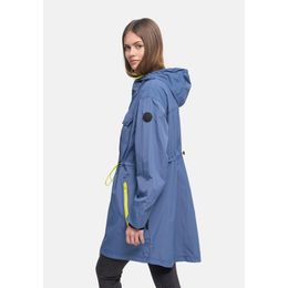 Marikoo Damen Outdoorjacke "Tr&uuml;ffelbonbon"dusty blau, Gr. M, Obermaterial: 100% Polyester. Kapuze: 62% Polyester, 33% Baumwolle, 5% Elasthan.