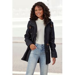 Damen Softshelljacke, schwarz, Gr. 48, VIVANCE ACTIVE BY LASCANA, unifarben, Softshell, Obermaterial: 100% Polyester, Jacken, mit Kordelzug an der