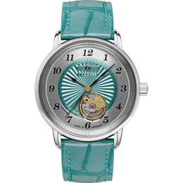 Zeppelin Damen Automatikuhr "Friedrichshafen", gr&uuml;n, Armbanduhren, Armbanduhr, Damenuhr, Made in Germany, Mechanische Uhr, analog