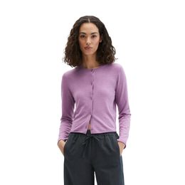 Marc O'Polo MARC O'POLO Damen Cardigan "aus Organic Cotton-Leinen-Mix"warm lila, Gr. XXS, unifarben, Obermaterial: 90% Baumwolle, 10% Leinen, Strickjacken