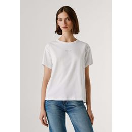 Pepe Jeans Damen T-Shirt "basic t-shirt MIA"wei&szlig;, Gr. XL, 100% Baumwolle, Shirts