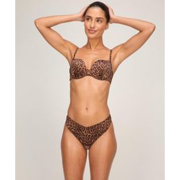 Hunkem&ouml;ller HUNKEM&Ouml;LLER Damen Hipster "Highleg Brazilian Quinn", Gr. Mbraun, 53% Polyester, 40% Polyamid, 7% Elasthan, Unterhosen