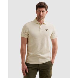 PME-Legend PME LEGEND Herren Poloshirt "Short sleeve polo jersey jacquard", beige, Gr. XXXL, unifarben, Jersey, Obermaterial: 82% Baumwolle, 15% Polyester, 3%