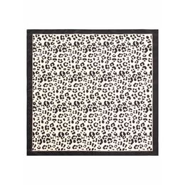 Zwillingsherz Damen Halstuch ""Leo"", schwarz-wei&szlig;, Web, Obermaterial: 100% Polyester, Modet&uuml;cher, Leopardmuster, leicht gl&auml;nzend