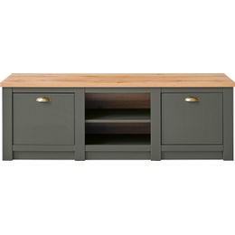 Lowboard Home Affaire, B:152cm H:51cm T:45cm, gr&uuml;n, Holzwerkstoff, Wohnzimmer, Sideboards, "Cambridge, moderner TV-Unterschrank, Kommode, TV-Schrank,