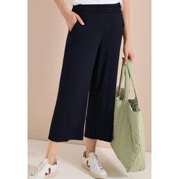Cecil Damen Jerseyhose, blau, Gr. XXL, unifarben, Stoff, 95% Viskose, 5% Elasthan, Hosen, High Waist