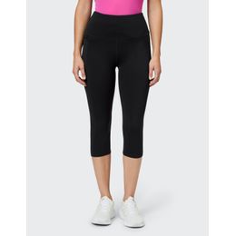 Venice Beach Damen Leggings "LEGGINGS 3/4 AMELIA", schwarz, Gr. S, Obermaterial: 75% Polyamid, 25% Elasthan, Hosen, 3/4-L&auml;nge, sportlicher Stil, aus