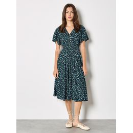 Apricot Damen Midikleid "Midi-Kleid", blau, Gr. 34, gewebt, Obermaterial: 100% Viskose CV., Kleider, mit zierlichem Blumenmuster