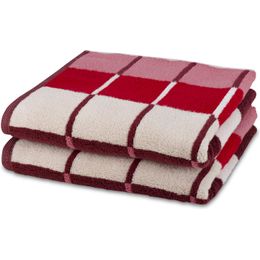 Handt&uuml;cher Ross, B:50cm L:100cm, rot, Frottier, Frottier, Handt&uuml;cher, "Three Stars 9042", 100% Baumwolle, made in Germany
