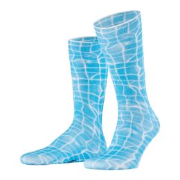 Burlington Damen Socken "Poolside", Gr. 40, blau, Obermaterial: 90% Baumwolle CO. 8% Polyamid PA. 2% Elasthan EL., glatt, Socken