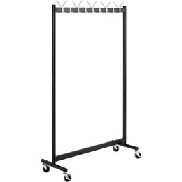 Garderobenst&auml;nder HAKU, B:103cm H:174cm T:39cm, schwarz, Aluminium, Metall, Schlafzimmer, Garderobenst&auml;nder, "Garderobe, Garderobenst&auml;nder,
