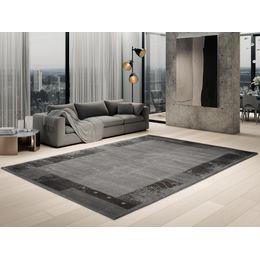 Teppich, B:170cm H:10mm L:240cm, grau, OCI DIE TEPPICHMARKE, Obermaterial: 50% Schurwolle, 50% Viskose, Wohnzimmer, Teppiche, "AWARD ULKA",