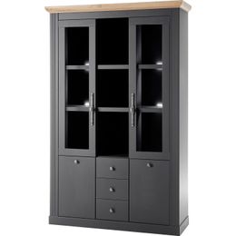 Buffet OTTO HOME, B:129cm H:202cm T:42cm, grau, FSC-zertifizierter Holzwerkstoff, K&uuml;che, Schr&auml;nke, "Westminster, Buffetschrank im Landhausstil,