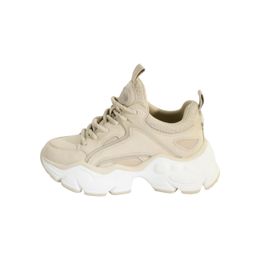 Buffalo Damen Trainingsschuh "Buffalo Damen Buffalo Binary C Sneaker Low", Gr. 40, beige, Polyurethan, Schuhe