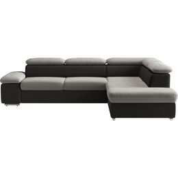 Sit & More Ecksofa SIT & MORE, B:272cm H:73cm T:226cm, schwarz, 100% Polyester;Luxus-Kunstleder/Struktur (88% Polyester, 12% Polyamid), Wohnzimmer, Sofas,