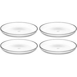Leonardo Speiseteller "Teller CUCINA, 18 cm, 4er-Set", 19cm, transparent, Speiseteller, Teller Set, sp&uuml;lmaschinengeeignet