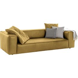 Sofakissen W.Schillig, B:60cm H:60cm, gelb, Longlife Xtra-Leder Z69: Das feinnarbige, gedeckte Softleder Z69 besticht durch seine au&szlig;ergew&ouml;hnliche