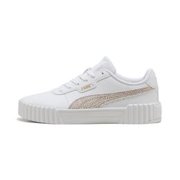 PUMA Sneaker 'Carina 3.0 Topcat' Damen Gr&ouml;&szlig;e 42 beige / hellbraun / wei&szlig;