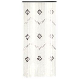Maximex Insektenschutz-Vorhang "T&uuml;rvorhang - Holzperlen", B/H: 90cm x 200cmwei&szlig;, neutral, Insektenschutzgitter, Insekten- und Sichtschutz aus Bambus,