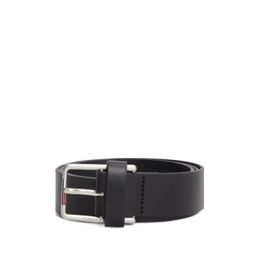 Tommy Jeans Herren Lederg&uuml;rtel "TJM AUSTIN 3.5", schwarz, Gr. 95, unifarben, B&uuml;ffelleder, G&uuml;rtel, Gr&ouml;&szlig;enverstellbar mit Label-Details an der Schlie&szlig;e