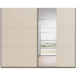 Schwebet&uuml;renschrank Rauch, B:261cm H:210cm T:59cm, beige, Holzwerkstoff, Schr&auml;nke, "Kleiderschrank Dreht&uuml;renschrank Schrank Garderobe KRONACH",