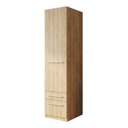 Kleiderschrank Priess, B:48cm H:193cm T:54cm, braun, Holzwerkstoff, Schlafzimmer, Schr&auml;nke, "Schrank Garderobe W&auml;scheschrank Barcelona in 5 Breiten",