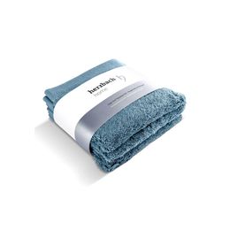 Seiftuch HERZBACH HOME, blau, Obermaterial: 100% Baumwolle CO., Handt&uuml;cher, "Pura", 550g/m&sup2;, Premium-Qualit&auml;t, 100% Baumwolle, einfarbig