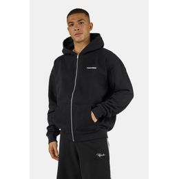 Pegador Herren Kapuzensweatjacke "Logo Oversized Sweat Jacket", schwarz, Gr. XS, unifarben, Sweatware, Obermaterial: 80% Baumwolle, 20% Polyester,