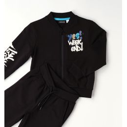 sarabanda M&auml;dchen Sportanzug "BABY BOY TWO PIECES SET", schwarz, Gr. 74, 100% Baumwolle, Sportanz&uuml;ge