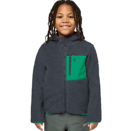 Jack Wolfskin Jungen Fleecejacke "ICE CURL HOOD JACKET K", grau, Gr. 92, Fleece, Obermaterial: 100% Polyester, Jacken, mit Kapuze, aus