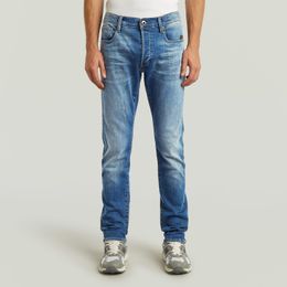 G-Star Raw G-STAR Herren Slim-fit-Jeans "3301 Slim", blau, Gr. 32, Denim/Jeans, Obermaterial: 92% Baumwolle, 7% Elastomultiester, 1% Elasthan, Jeans, mit toller