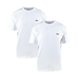Fila Herren Unterziehshirt, Gr. XL300, wei&szlig;, Single Jersey, Obermaterial: 100% Baumwolle, Unterhemden, mit Rundhalsausschnitt und kurzen &Auml;rmeln