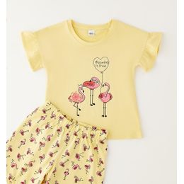 IDO M&auml;dchen Shorts "BABY GIRL SUMMER SET"banana, Gr. 116, 100% Baumwolle, Hosen