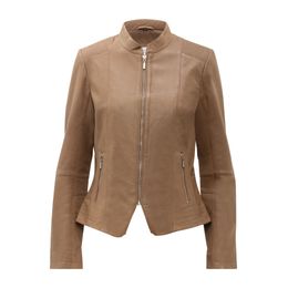 RICANO Damen Kurzjacke "Lederjacke Abigale", braun, Gr. XXXL, Obermaterial: 100% Lammnappaleder LANA. Futter: 100% Polyester PES., Jacken,
