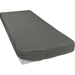 Spannbettlaken bellana, grau, Jersey-Elasthan, Obermaterial: 97% Baumwolle, 3% Elasthan, Bettlaken, "bellana Aqua mit Elasthan, 160 g/m&sup2;",