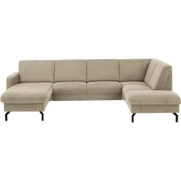 Wohnlandschaft DIE PLANBAR, B:307cm H:88cm T:190cm, beige, 94% Polyester, 6% Nylon, Sofas, "PP-PF25099, U-Form, Breite 307cm", Wahlweise mit