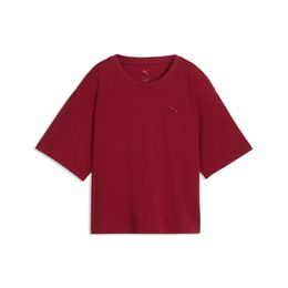 Puma Damen T-Shirt "CLASS RELAXED GRAPHIC TEE", rot, Gr. L, unifarben, Jersey, Obermaterial: 100% Baumwolle, Shirts, mit kurzem Schnitt,