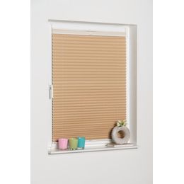 Doppelplissee K-home, B:70cm H:130cm, beige, Obermaterial: 100% Polyester, Plissees, "Prato", Tageslicht + Verdunklungsstoff