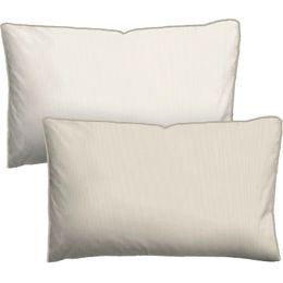 Kissenbezug Biberna, B:40cm H:1cm L:80cm, beige, Mako-Satin, Baumwolle, Kissenbez&uuml;ge, "0615211 Premium Satin aus 100% Baumwolle mit Rei&szlig;verschlu&szlig;,