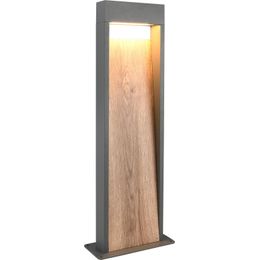LED Au&szlig;en-Stehlampe Trio LEUCHTEN, B:21,5cm H:60cm T:9,5cm, braun, Leuchten, "SALMON, Outdoor LED Stehleuchte 11W 1200 Lm 3000K, Garten Stehlampe",