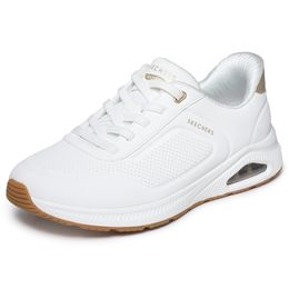 Skechers Damen Slip-On Sneaker "ARCH FIT UNO", Gr. 35, wei&szlig;, Lederimitat, Schuhe, Schlupfschuh, Halbschuh, Freizeitschuh mit Slip ins