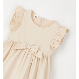 IDO M&auml;dchen Sommerkleid "BABY GIRL LAY DRESS", beige, Gr. 86, 69% Baumwolle, 27% Polyamid, 4% Elasthan, Kleider