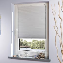 Plissee Liedeco, B:75cm H:130cm, wei&szlig;, Obermaterial: 100% Polyester, Badezimmer, Plissees, "Klemmfix-Thermo-Plissee"